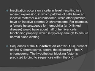 Lyon hypothesis-X-inactivation-mosaic formation | PPTX