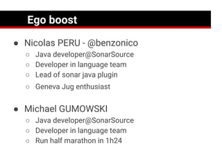 DIY: Analyse statique en Java | PPT