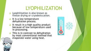 Lyophilisation | Freeze drying | Cryodesication | Stages of ...