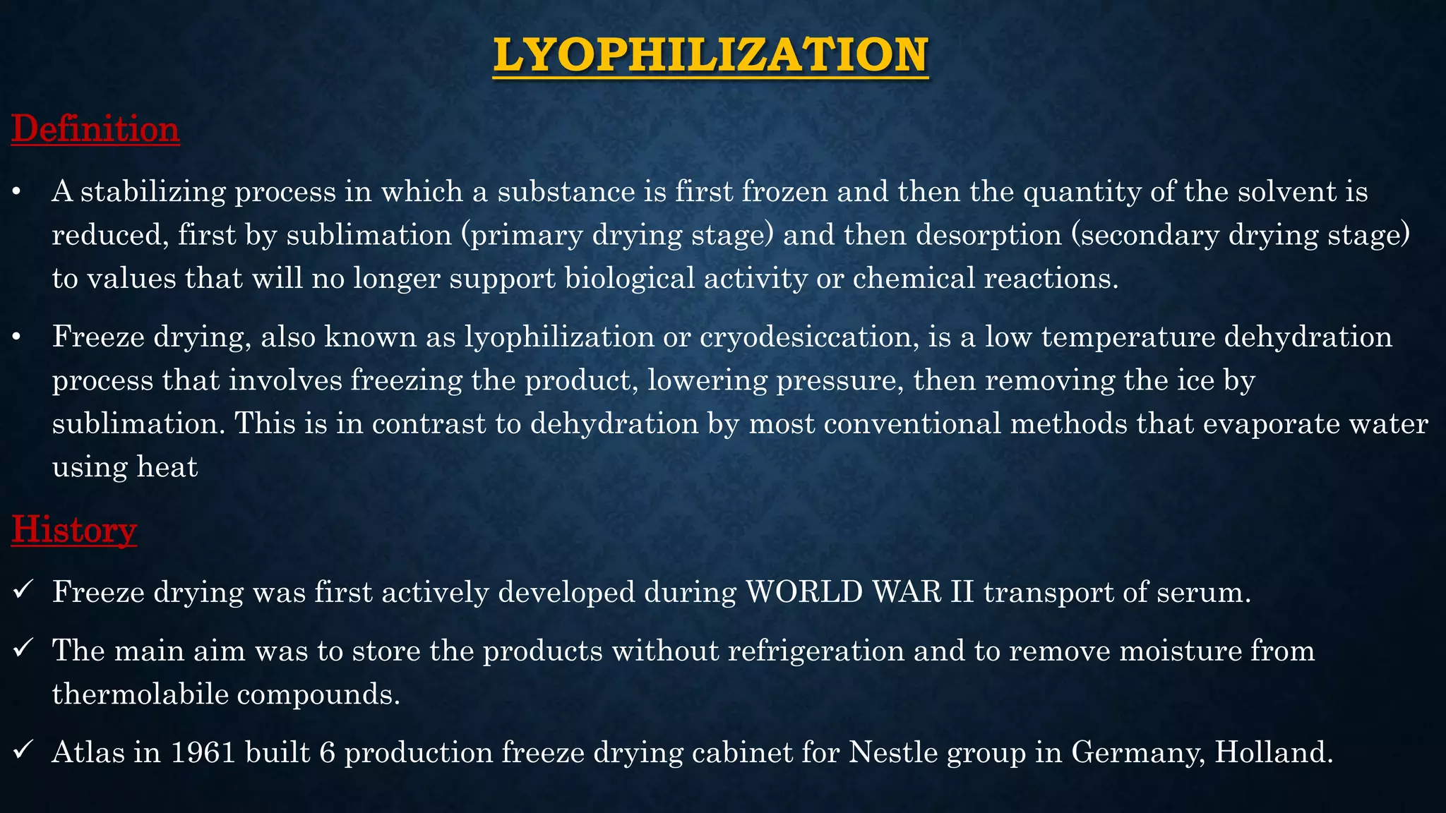 lyophilization, freeze drying.pptx