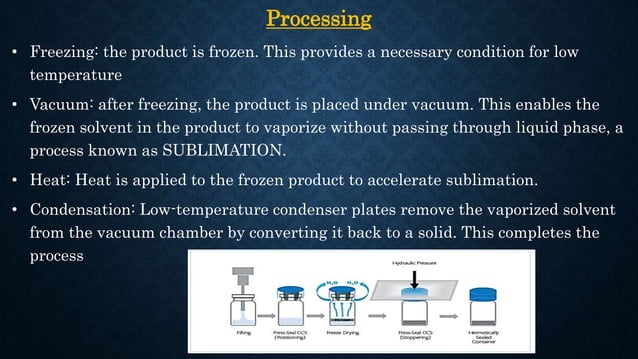 lyophilization, freeze drying.pptx | Chemistry | Science