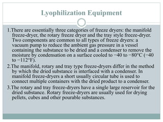 Lyophilization technology rk 1 | PPTX