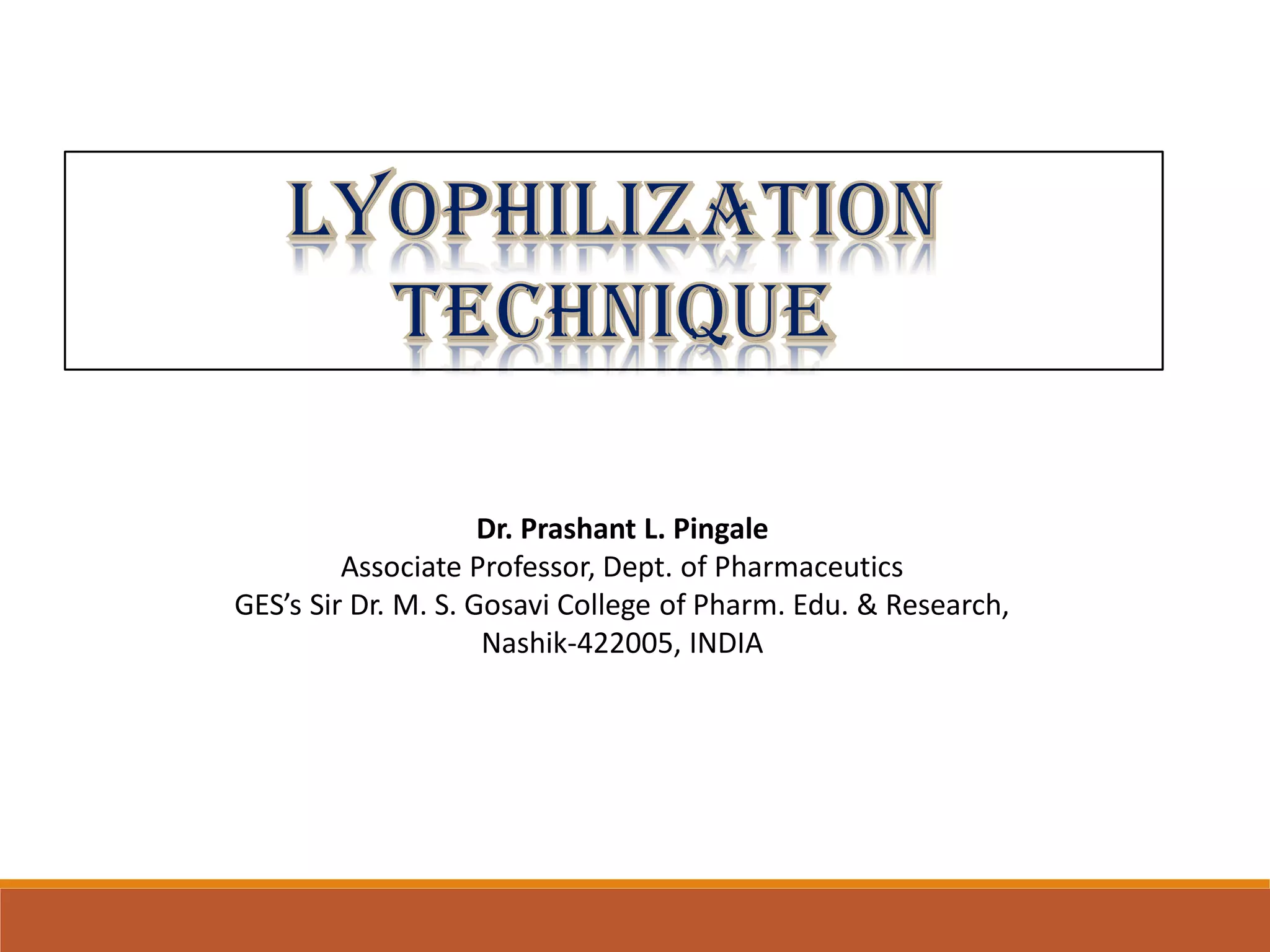 Lyophillization | PDF