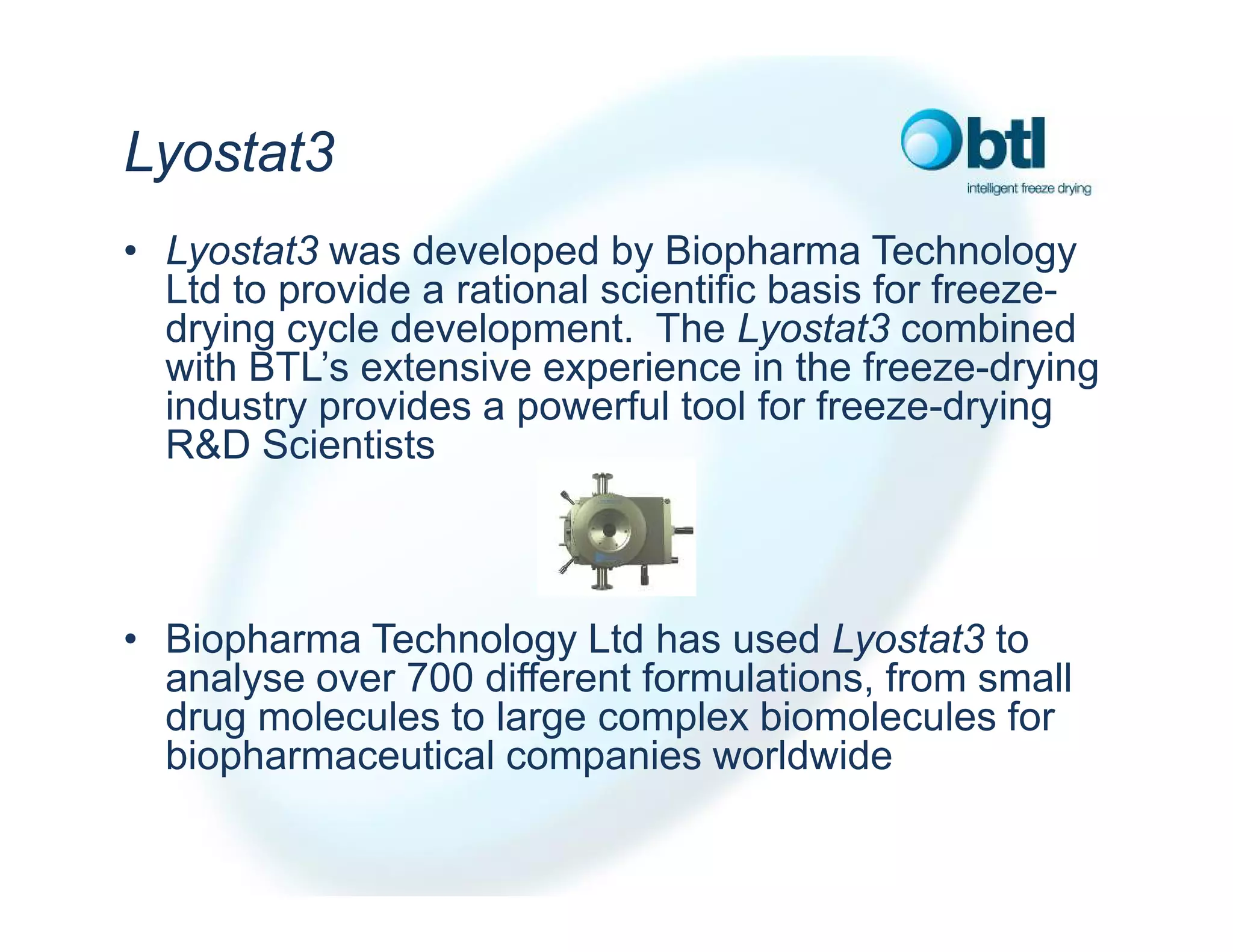 Lyostat3 Freeze Drying Microscopy | PDF
