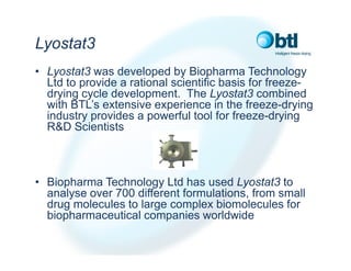 Lyostat3 Freeze Drying Microscopy | PPT