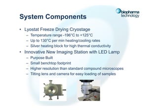 Lyostat4: Freeze Drying Microscope | PDF