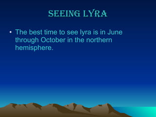 Lyra | PPT | Space and Astronomy | Science