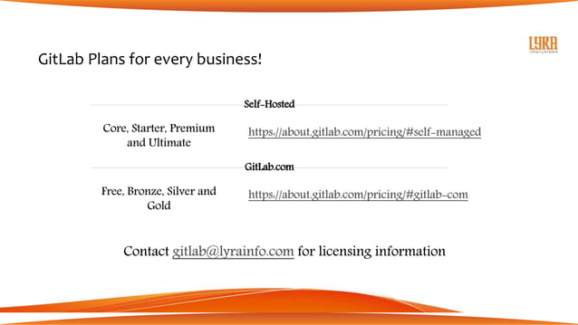 Lyra Infosystems - GitLab Overview Deck 2020 | PPT