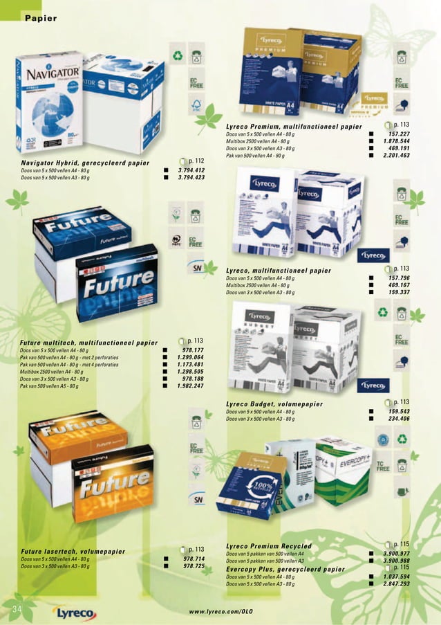 Lyreco catalogus papier & enveloppen | PDF