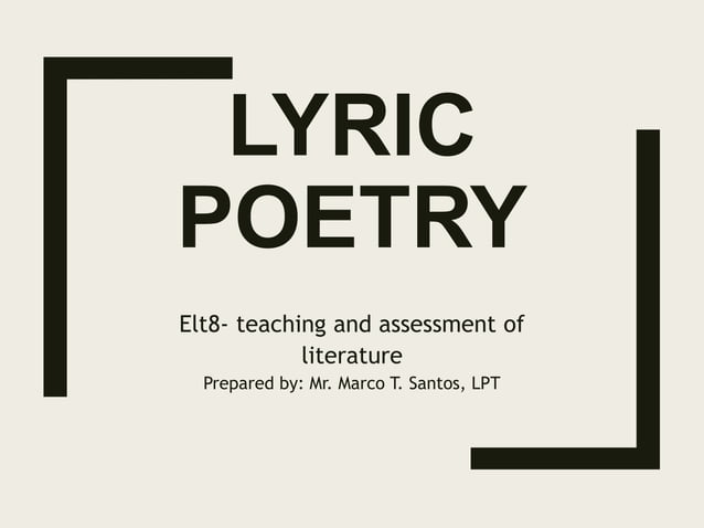 Lyric-Poetry-1.pptx | Poetry | Books and Literature