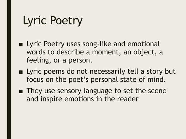Lyric-Poetry-1.pptx | Poetry | Books and Literature
