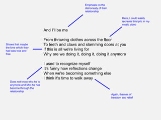 Lyric analysis | PPTX