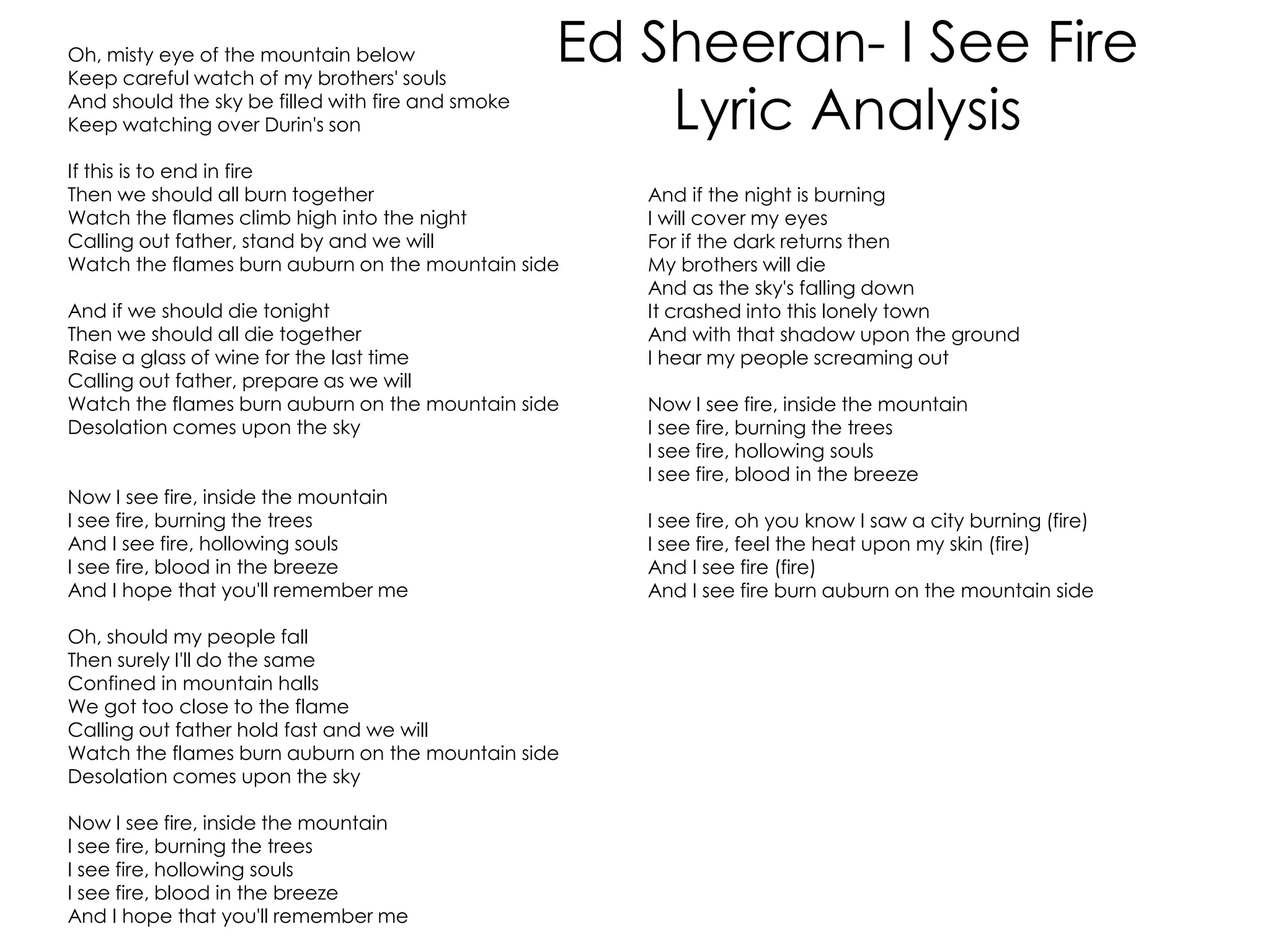 Lyric Analysis | PPT