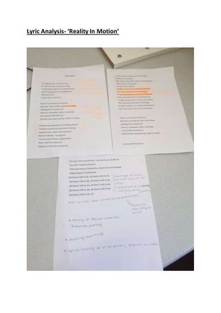 Lyric analysis | PDF
