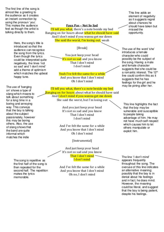 Lyric Analysis | PDF