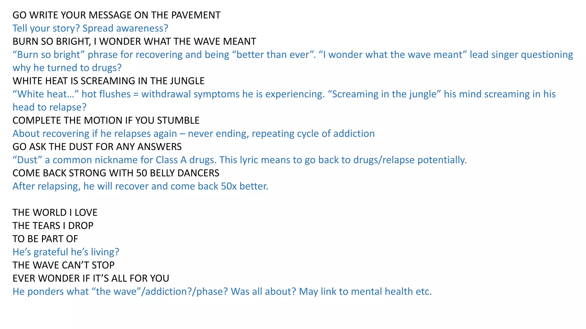 Lyric analysis | PPT