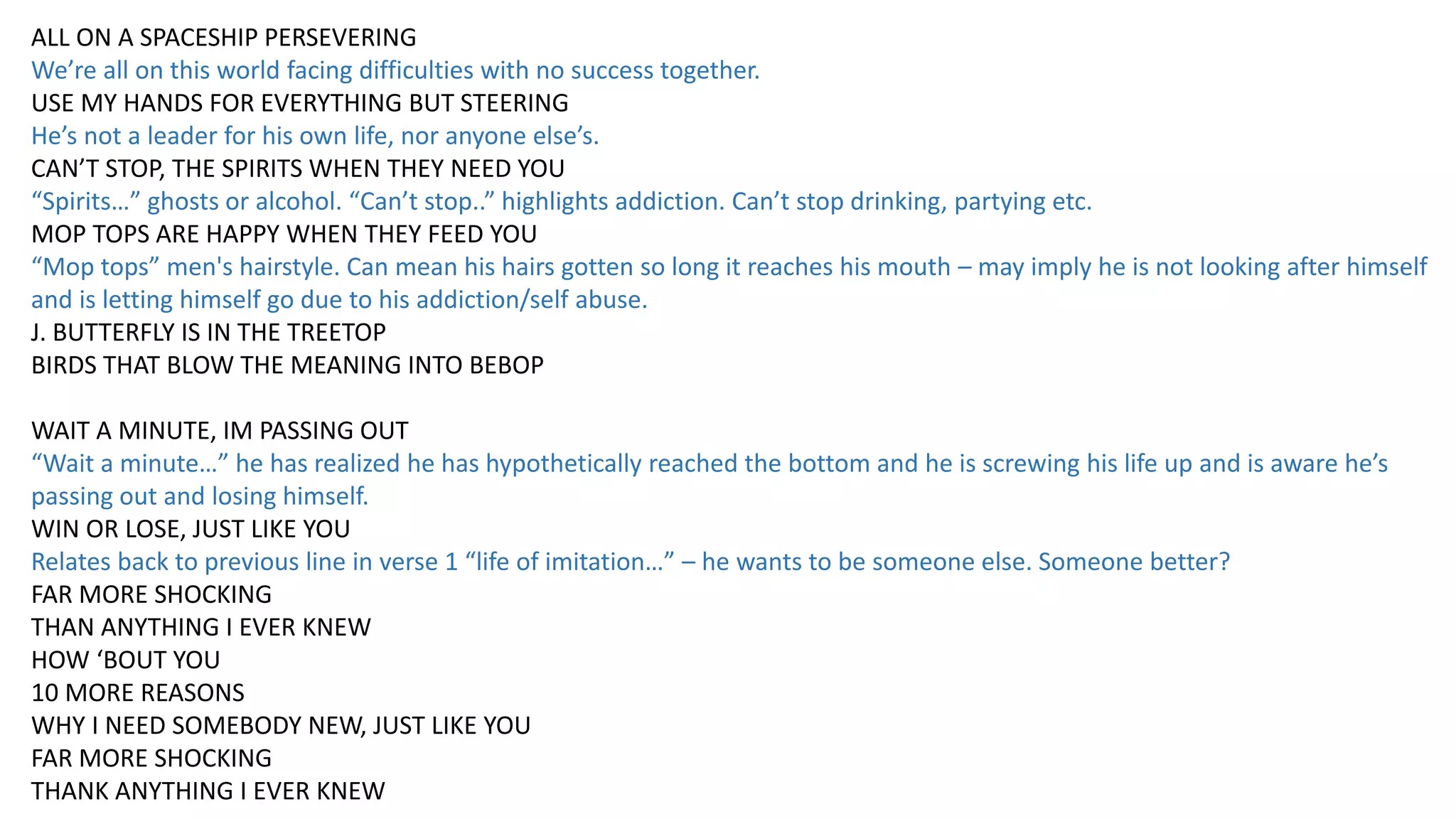 Lyric analysis | PPT