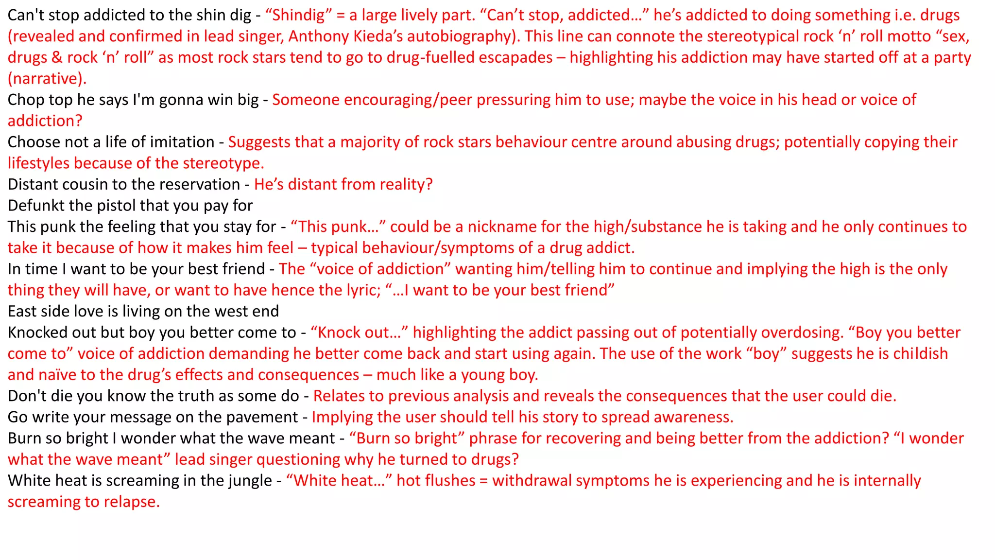 Lyric analysis | PPTX