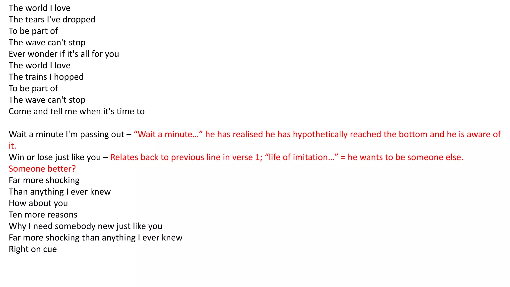 Lyric analysis | PPTX