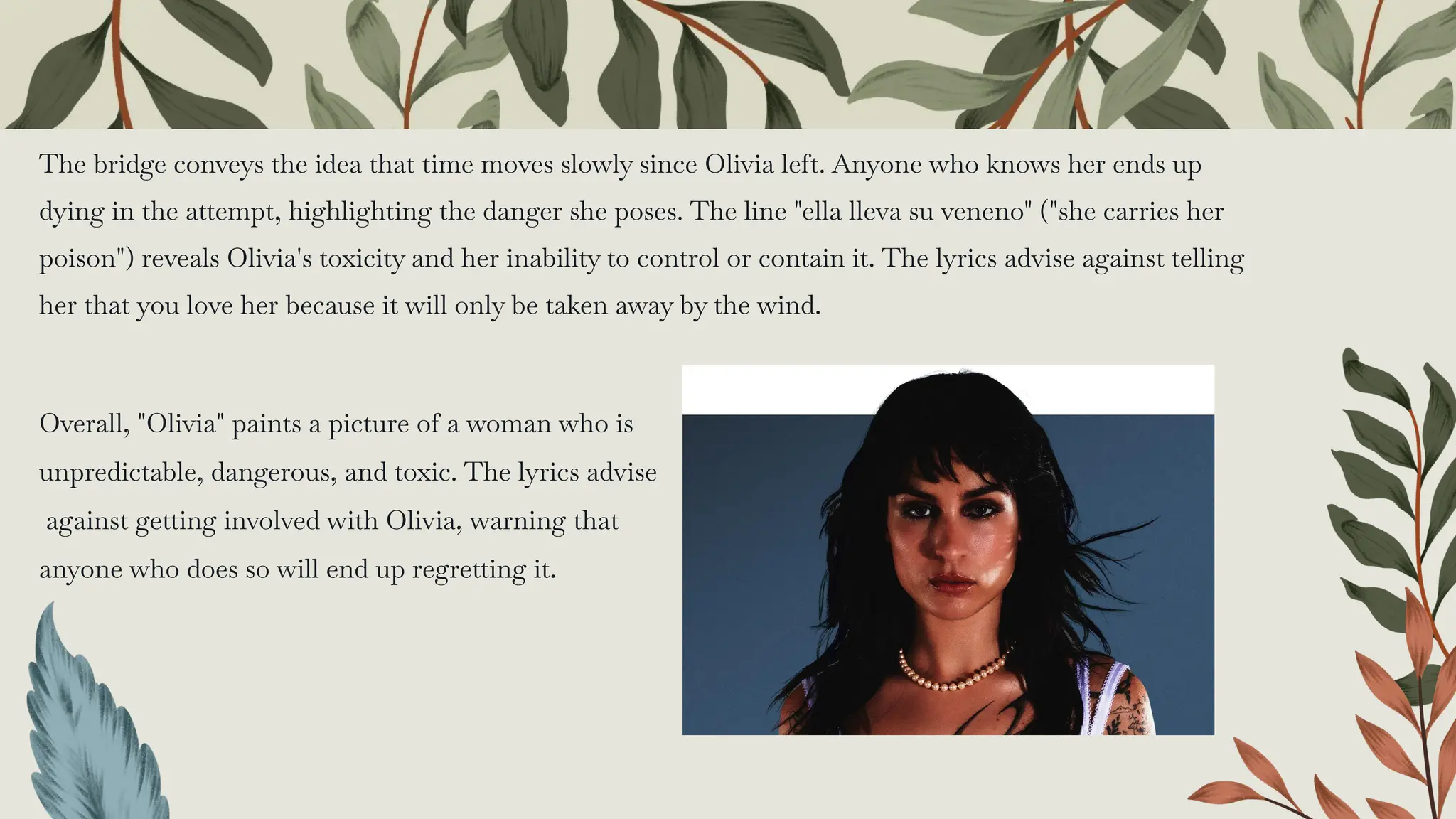 "LYRIC ANALYSIS" presentation for A level media studies | PDF