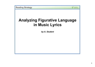 Lyric Analysis- Sample Student File | PDF