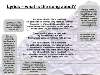 Lyric analysis torn | PPT