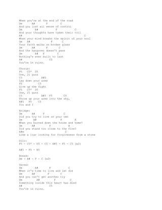 21 Guns Chords Guitar