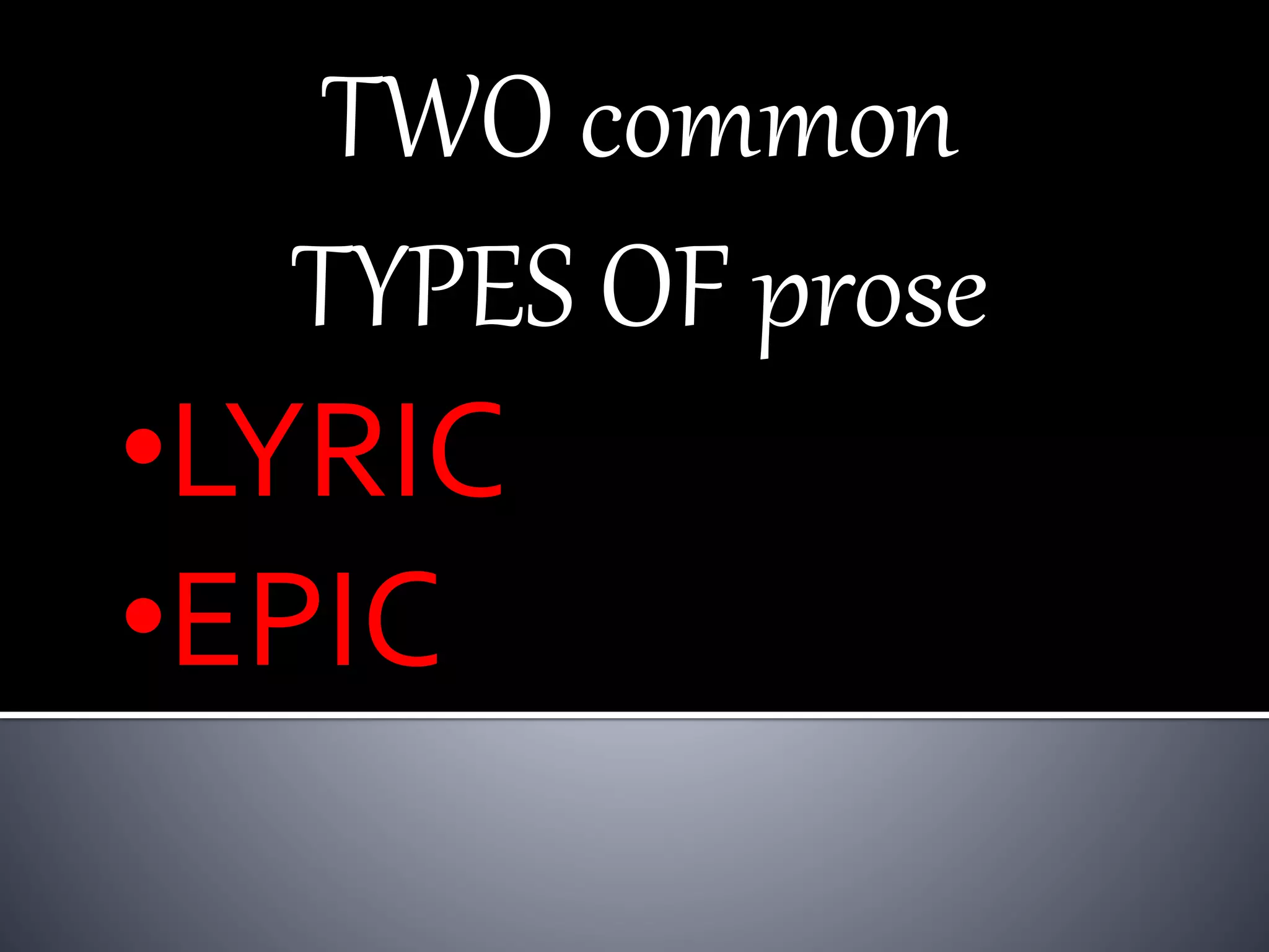 LITERATURE (GRADE 9) | PPTX