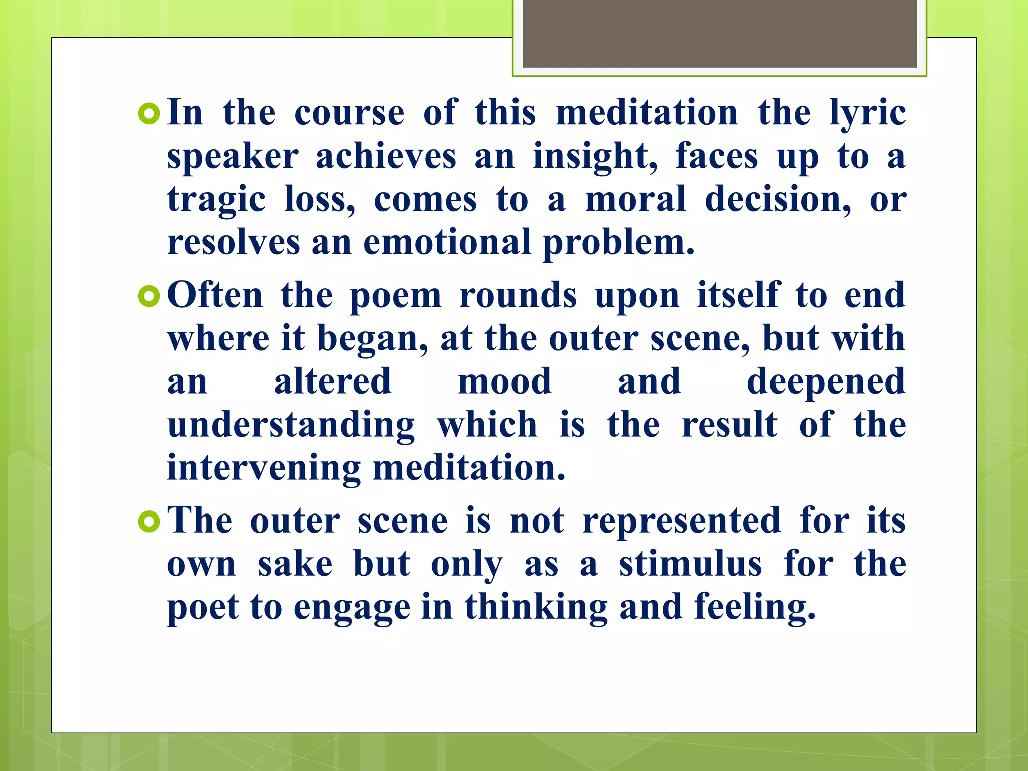 Lyric poem, dramatic monologue & ode types of poetry part i | PPTX