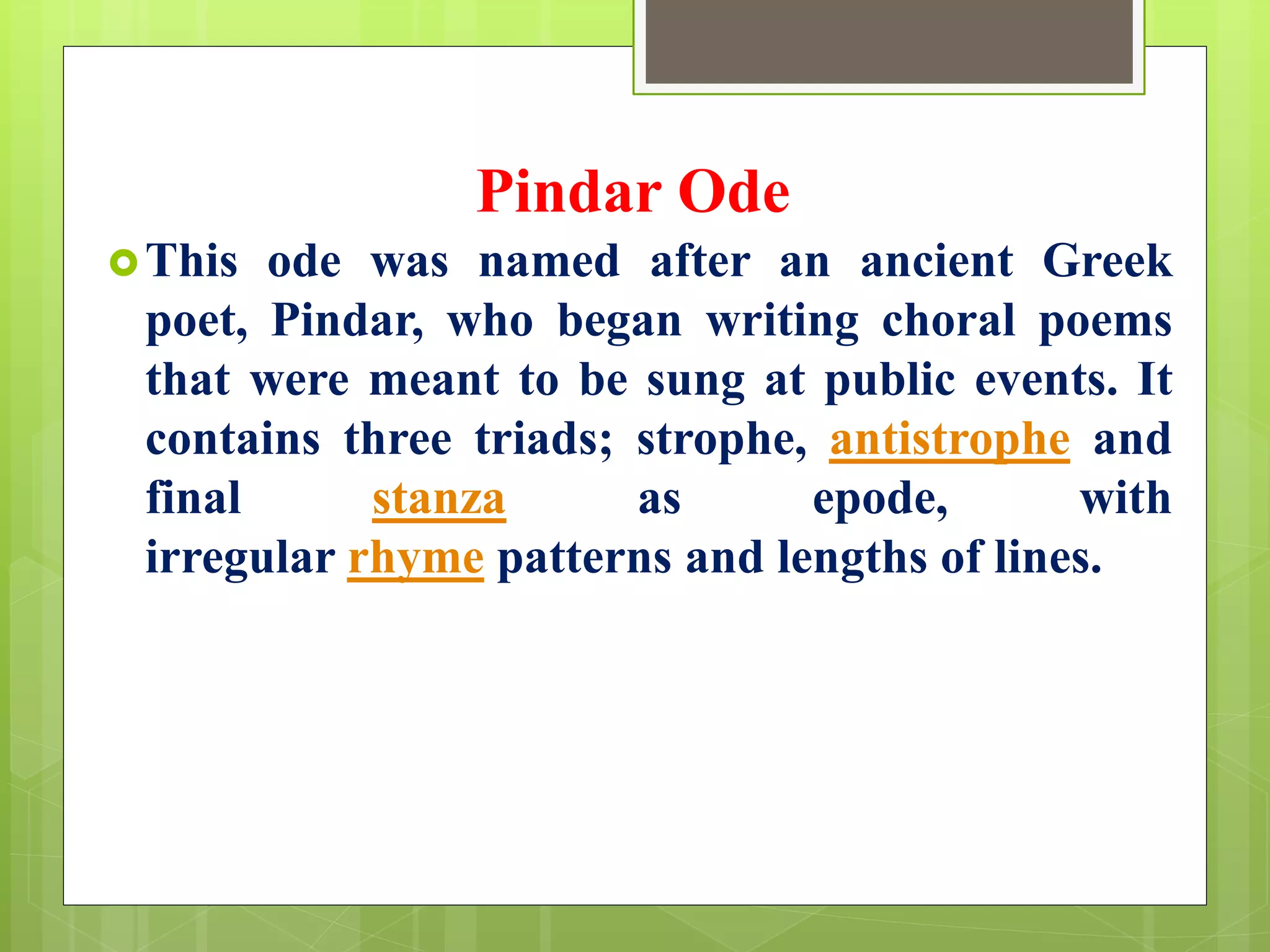 Lyric poem, dramatic monologue & ode types of poetry part i | PPTX