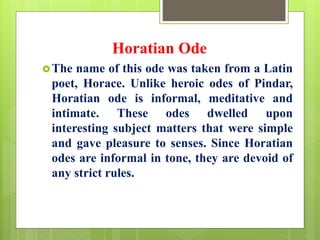 Lyric poem, dramatic monologue & ode types of poetry part i | PPTX