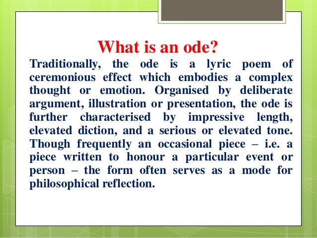 Types Of Ode _ Types Of Odes – NOAAS