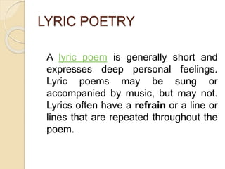 LYRIC POETRY | PPTX