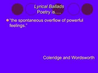 Lyric Poetry based on lyric poetry and authors.ppt