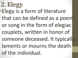 Lyric poetry report | PPTX