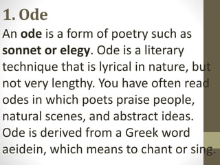 Lyric poetry report | PPTX