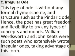 Lyric poetry report | PPTX