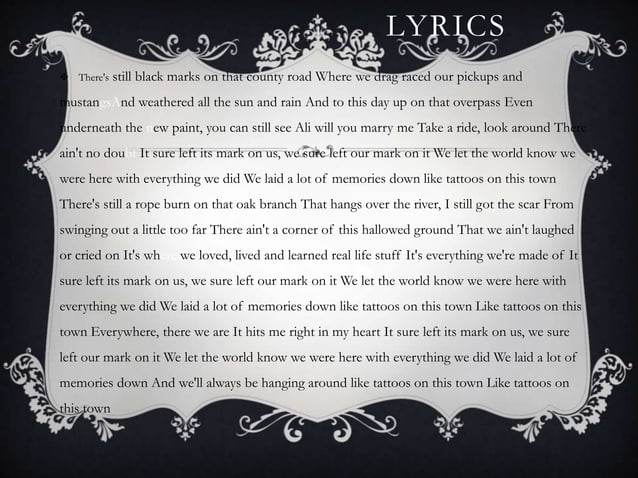 Lyric presentation | PPTX