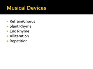 Lyric presentation j | PPTX | Poetry | Books and Literature