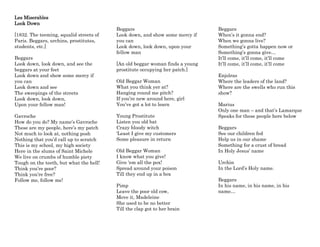 Look Down Beggars Les Miserables