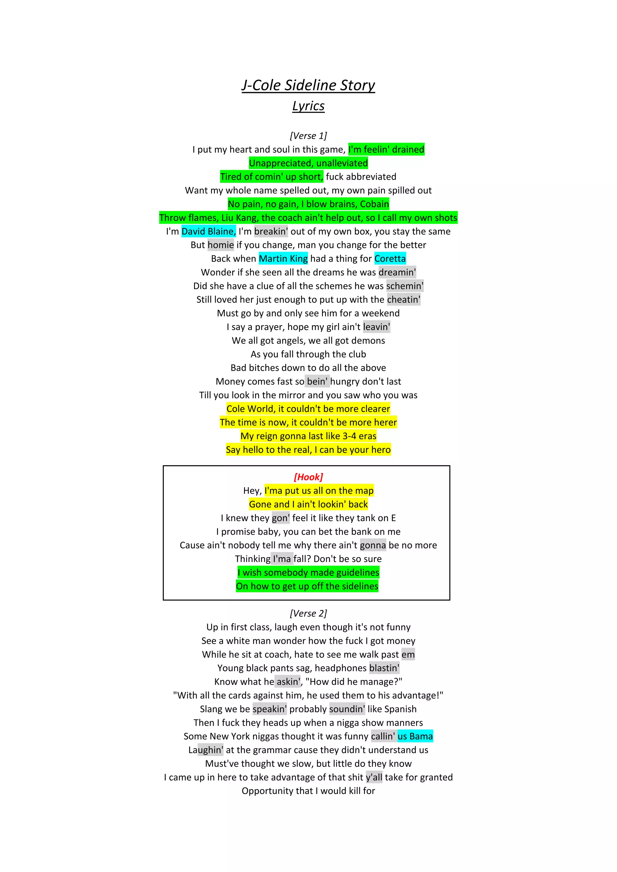 Lyrics | DOCX