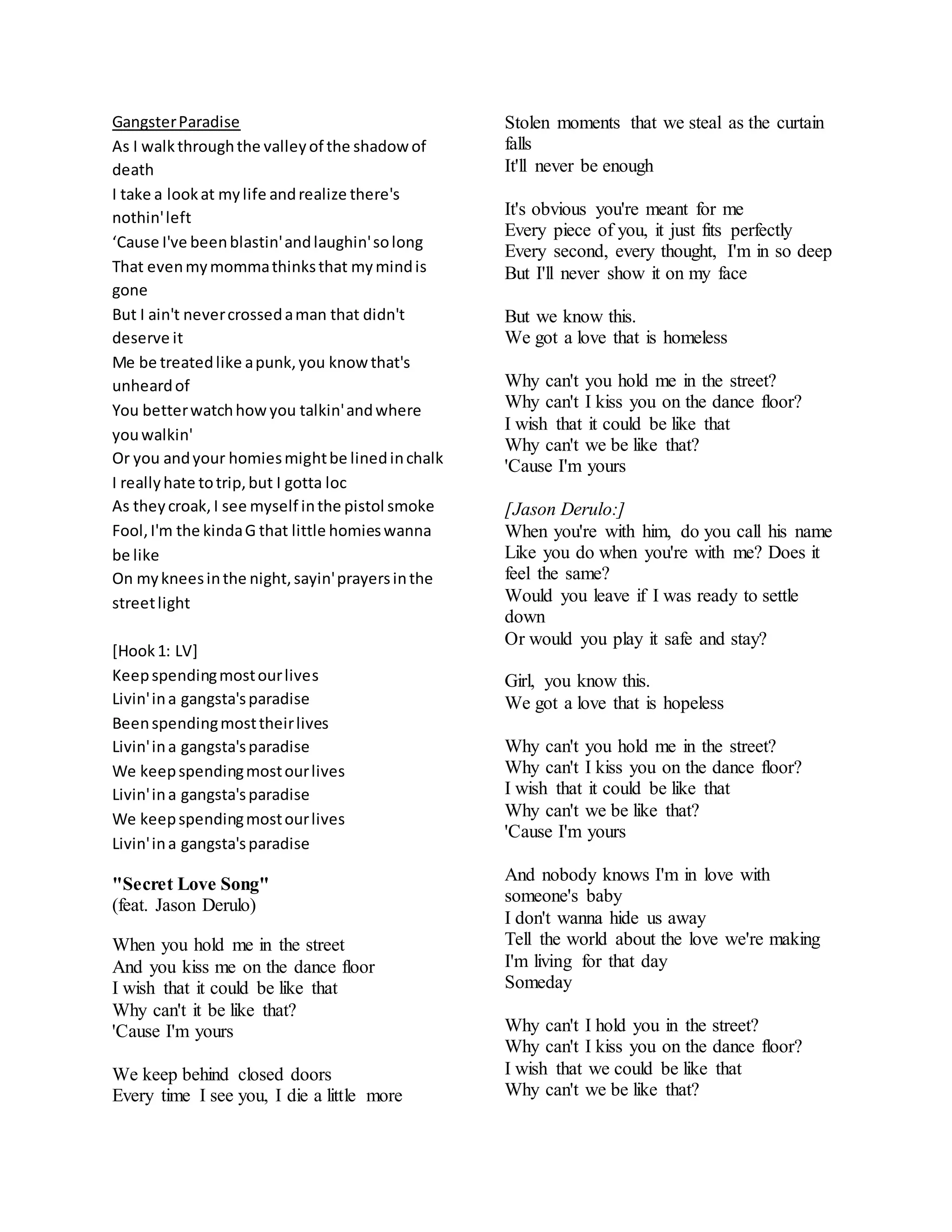 Lyrics | PDF