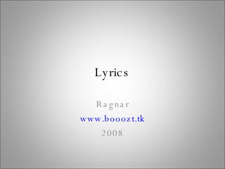 Lyrics of rappers | PPT