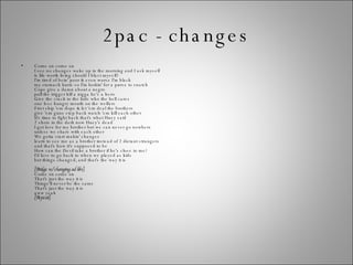 Lyrics of rappers | PPT