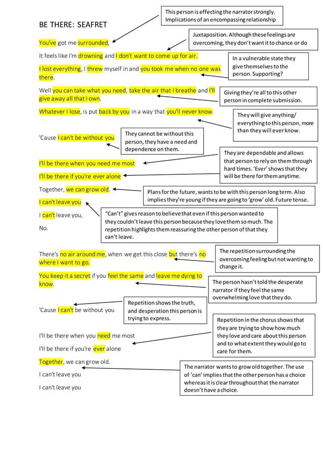 Lyrics analysis | DOCX