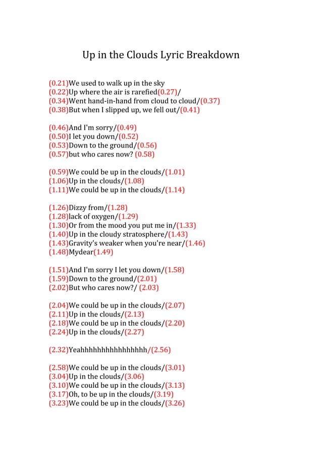 Lyrics Breakdown | DOCX