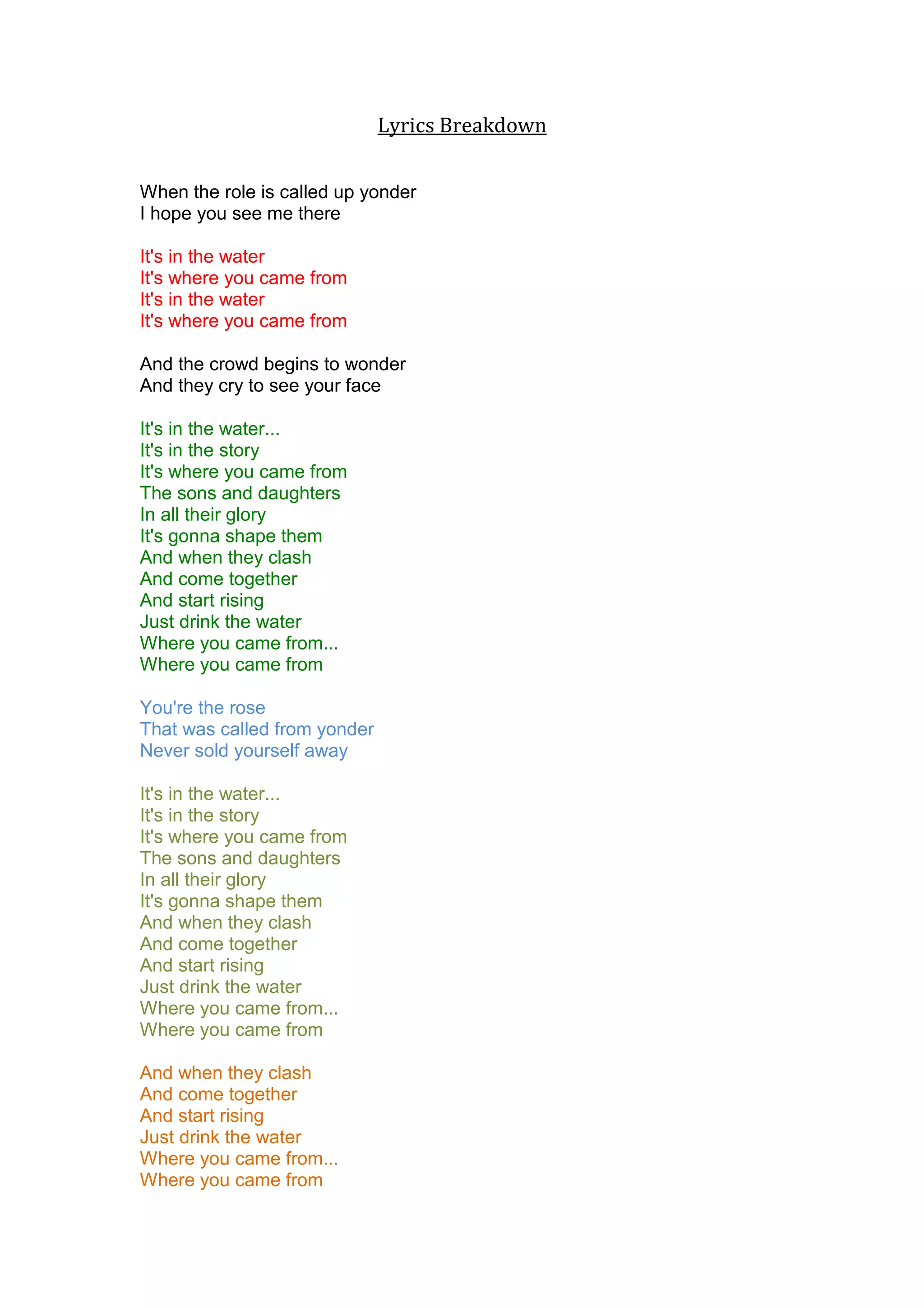 Lyrics breakdown | PDF