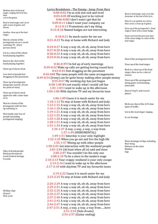 Lyrics Breakdown | PDF