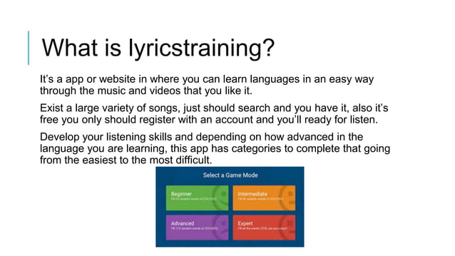 Lyricstraining | PPT