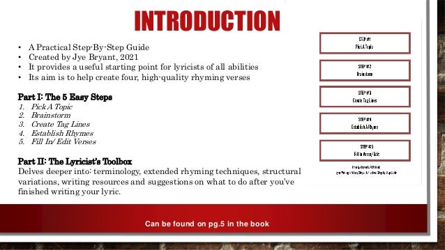 Lyric Writing in 5 Easy Steps - summary | PDF